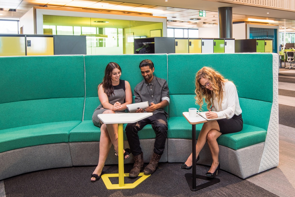 Huddle collaborative booths + Huddle soft seating by Vidak – Selector